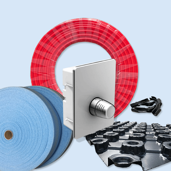 Water Underfloor Radiator Extension Kit 15m² Screed Floor Tray